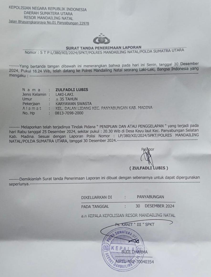 Direktur PT BTI Bantah Lakukan Penipuan Dan Penggelapan - Tanganrakyat.id